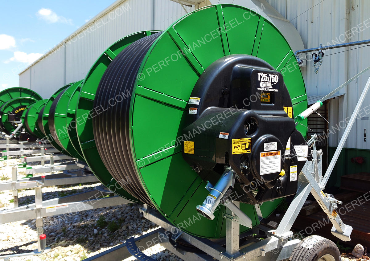Kifco T25 X 750 Ag-Rain Water Reel Traveler With Nelson Sr100 2.5" ID ...