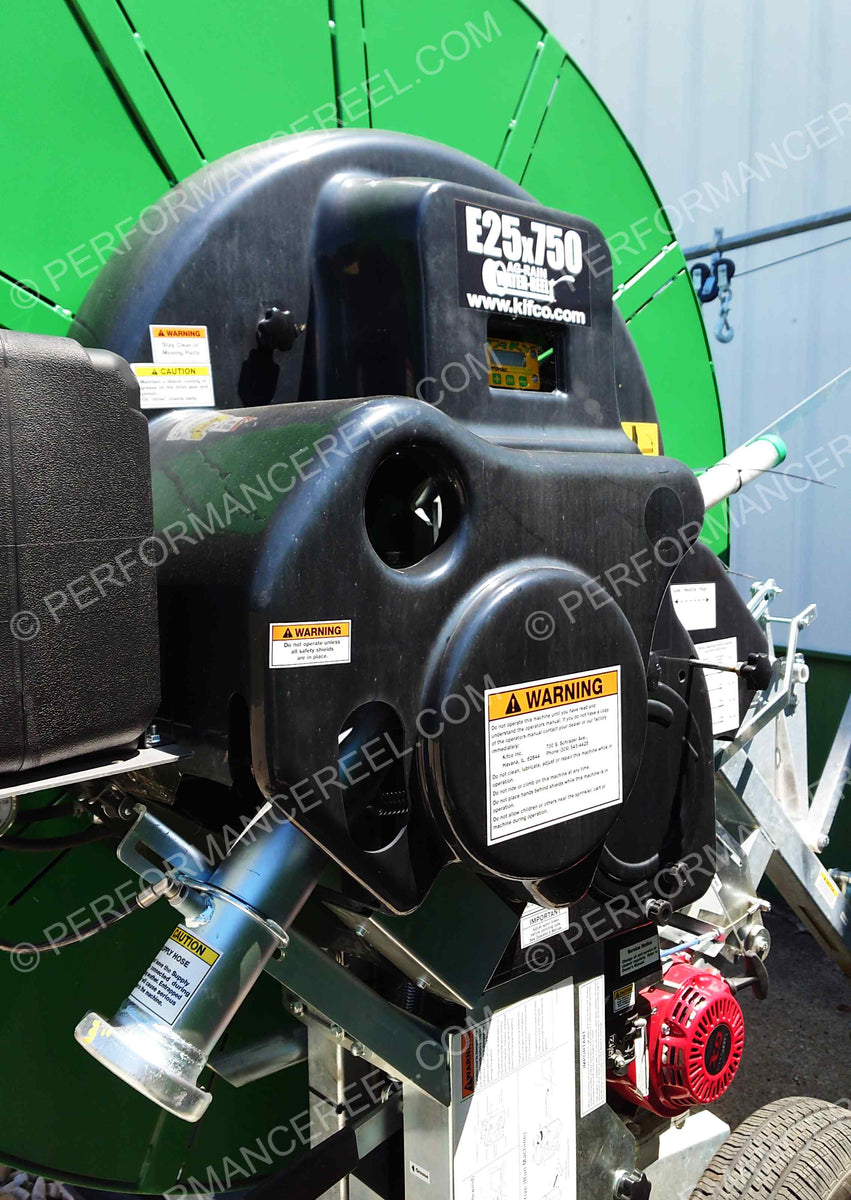 Kifco E25 X 750 Ag-Rain Water Reel Traveler With Nelson Sr100 2.5" ID ...