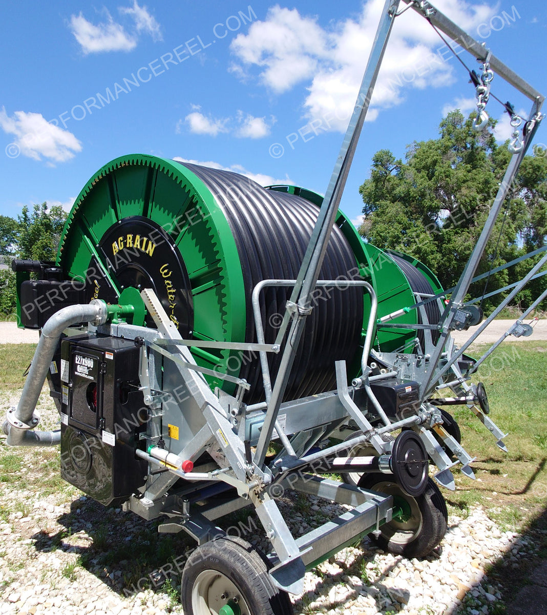 Kifco E27 X 980 Ag-Rain Water Reel With Nelson SR100 2.7" ID x 980' Le ...