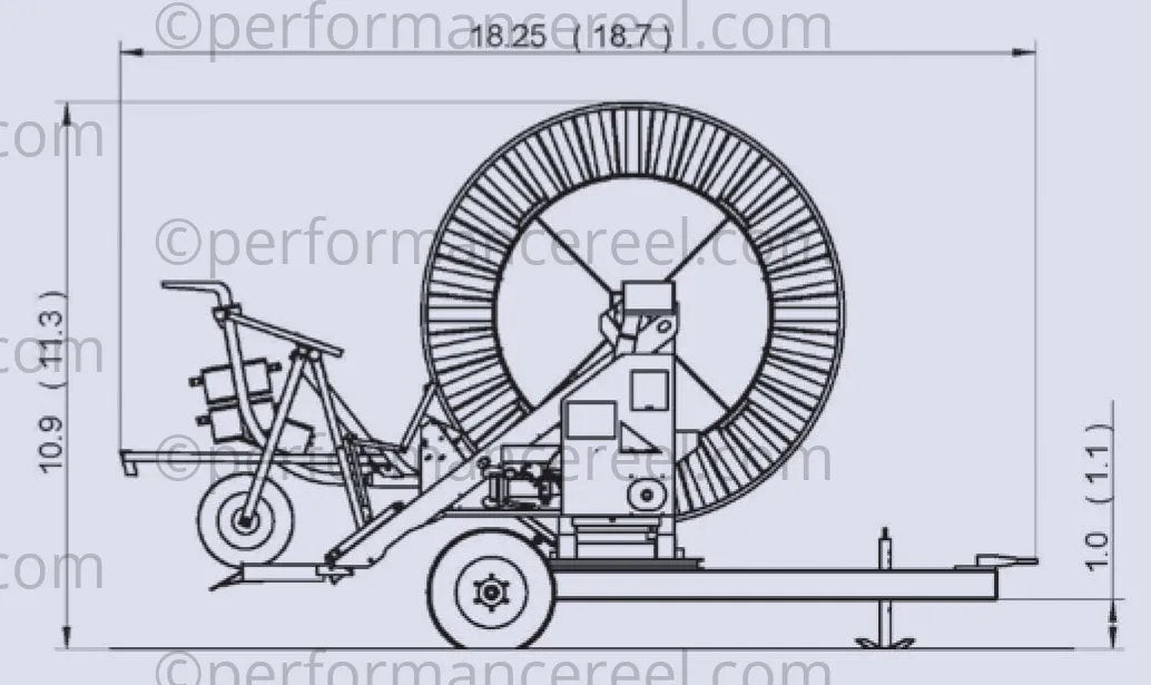 Bauer ProRain Irrigation Reel F30 3.3" x 1310' With Komet SR160 Ultra ...